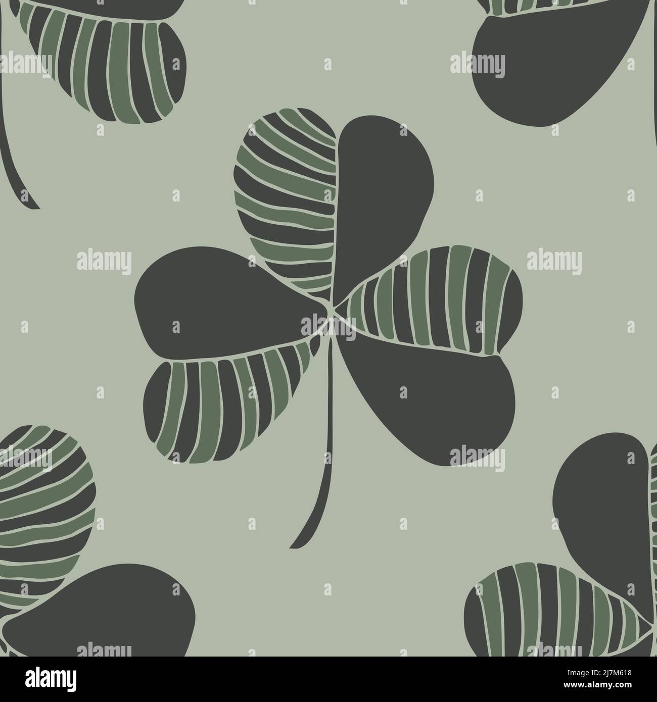 Decorative fabric lucky clover Stock Vector Images - Alamy