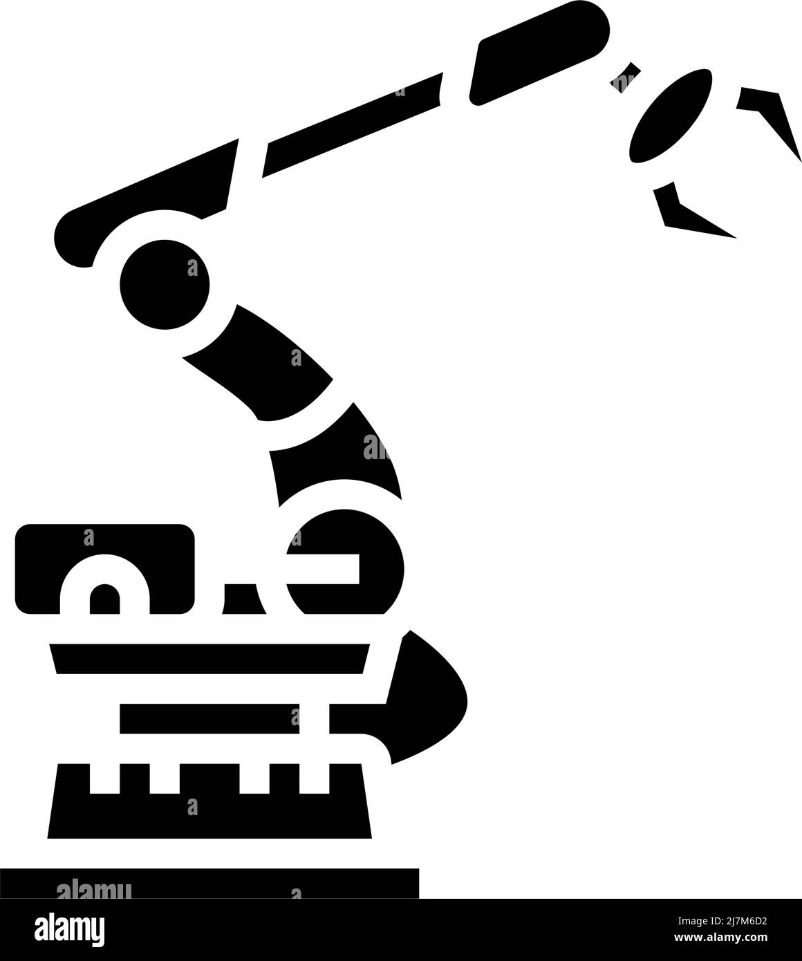 arm robot industry glyph icon vector illustration Stock Vector Image ...