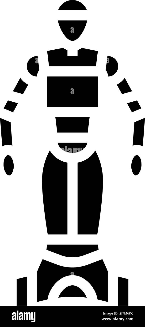 artificial robot glyph icon vector illustration Stock Vector Image ...