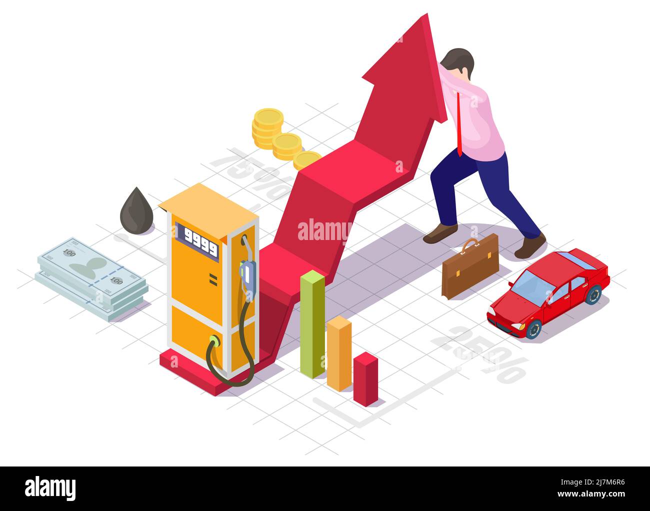 High fuel costs Stock Vector Images - Alamy