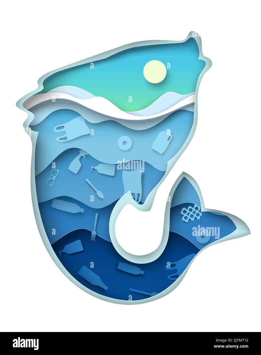 Sea rubbish plastic animal Cut Out Stock Images & Pictures - Alamy