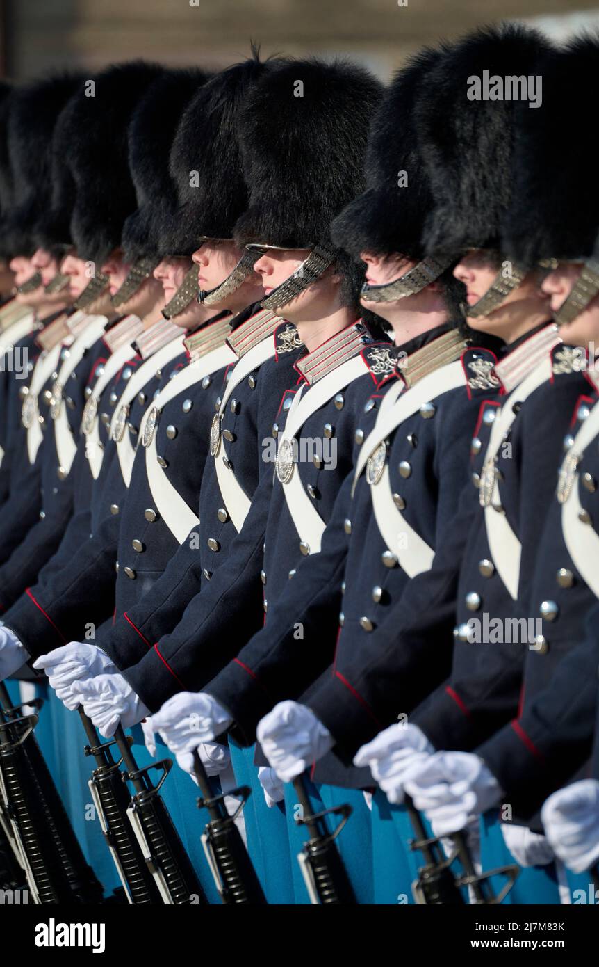 The Royal guard, at Rosenborg Palace in Copenhagen, Denmark on March 16 ...