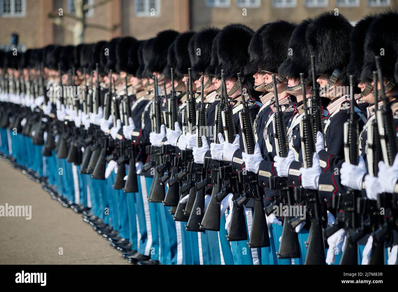 The Royal guard, at Rosenborg Palace in Copenhagen, Denmark on March 16 ...
