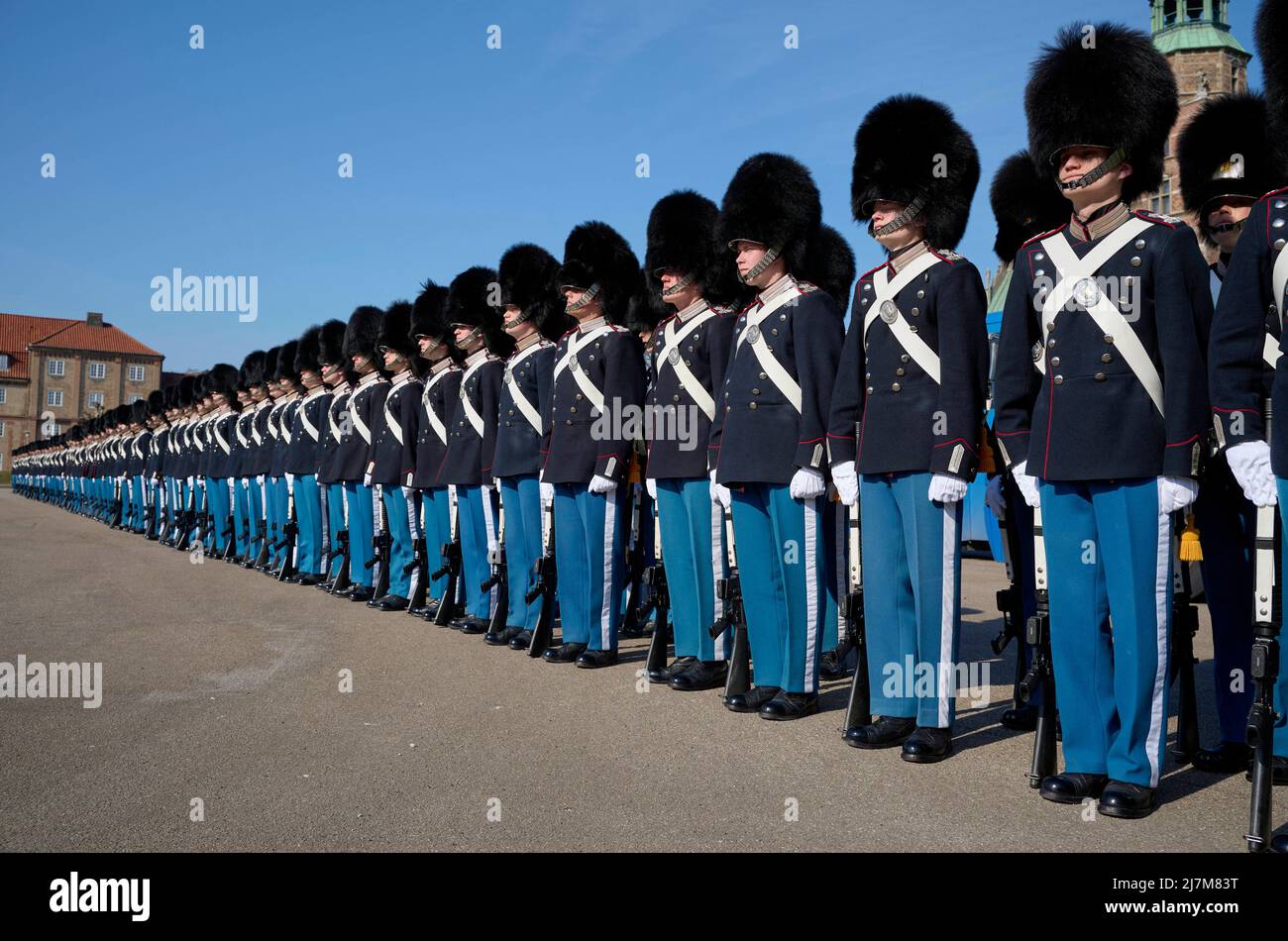 The Royal guard, at Rosenborg Palace in Copenhagen, Denmark on March 16 ...