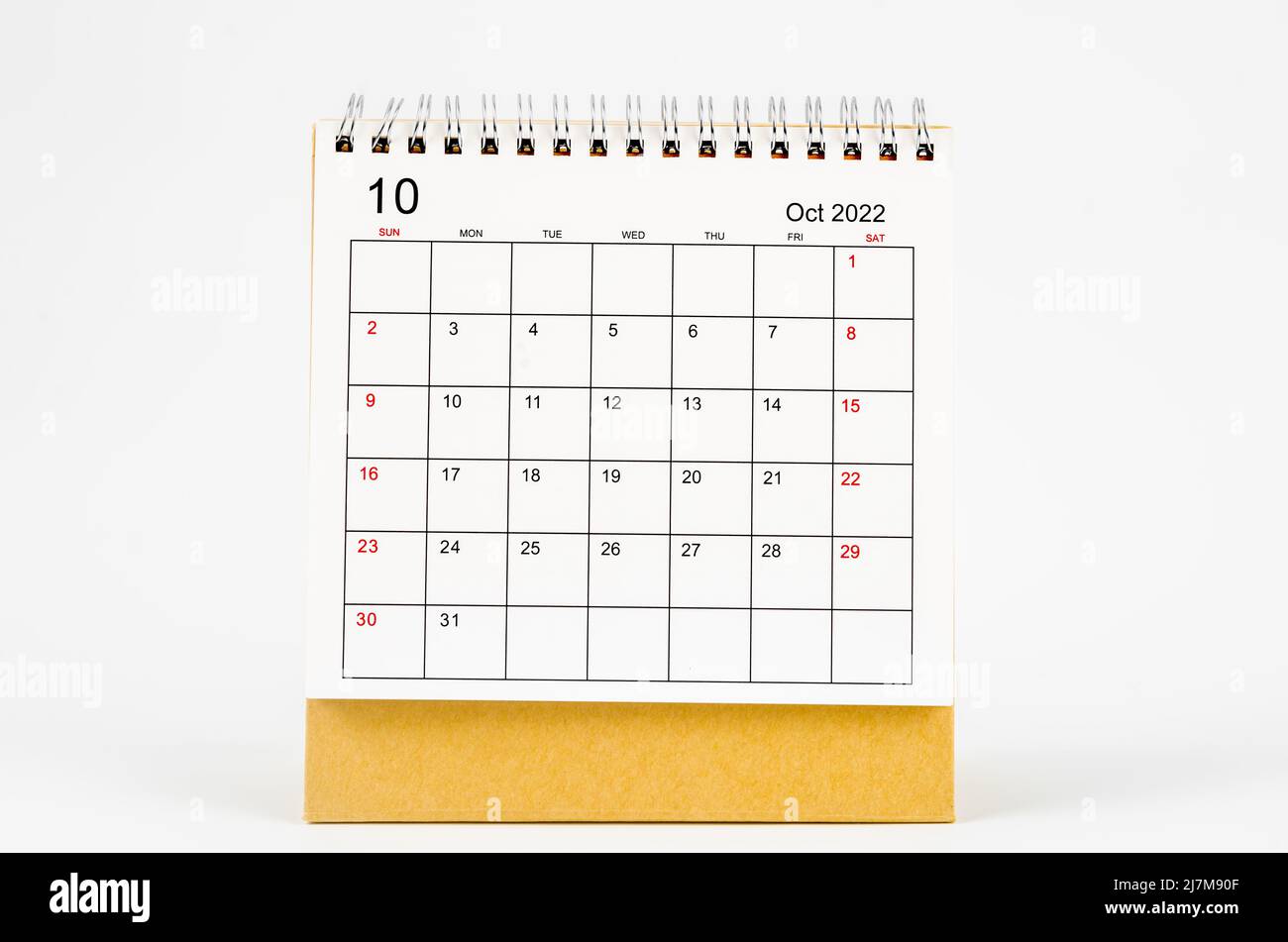 The October 2022 desk calendar on white background Stock Photo - Alamy The October 2022 desk calendar on white background Stock Photo - Alamy