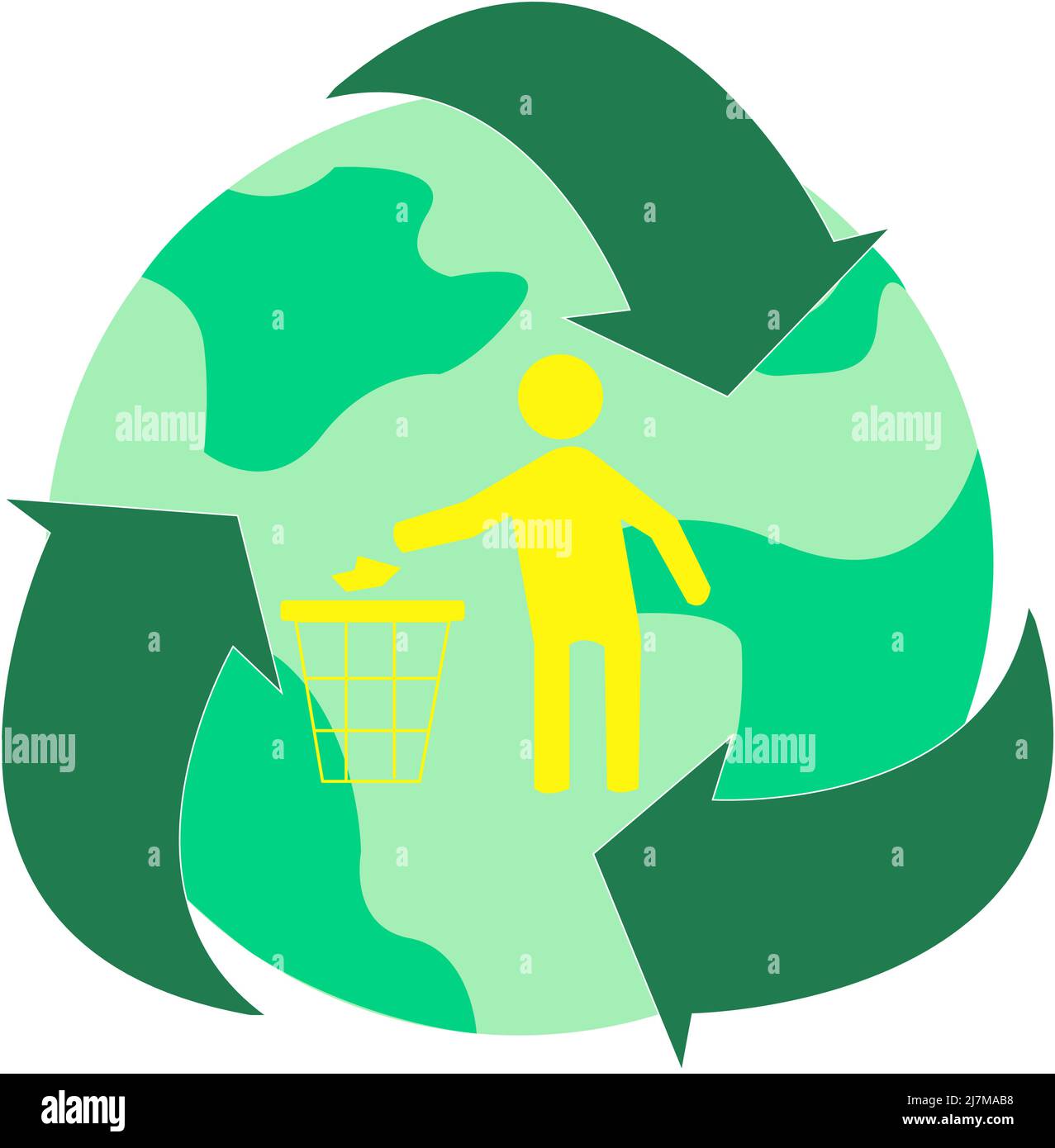 Cartoon Earth Recycle