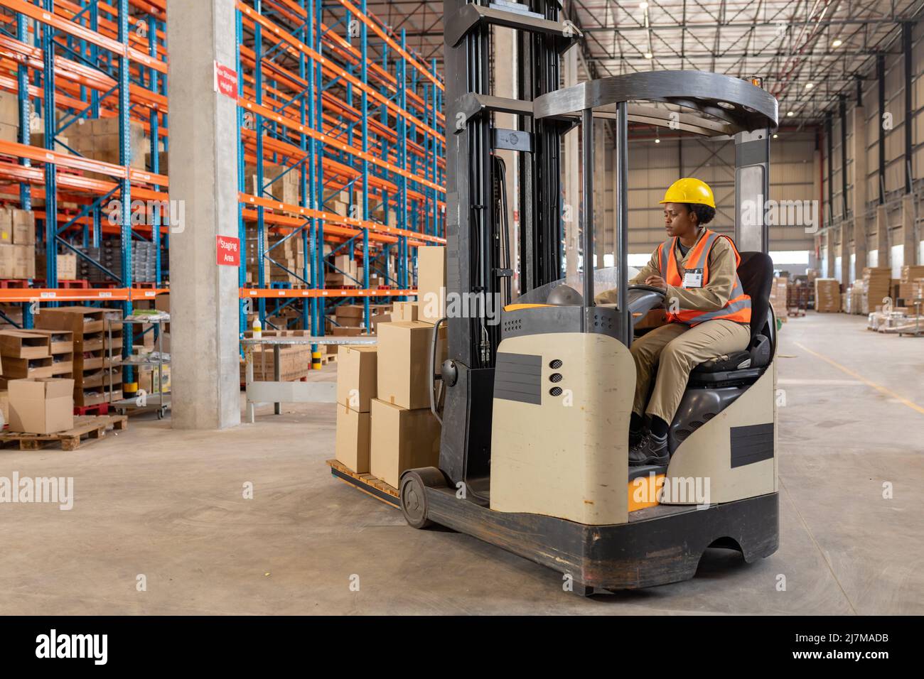 Forklift In Warehouse