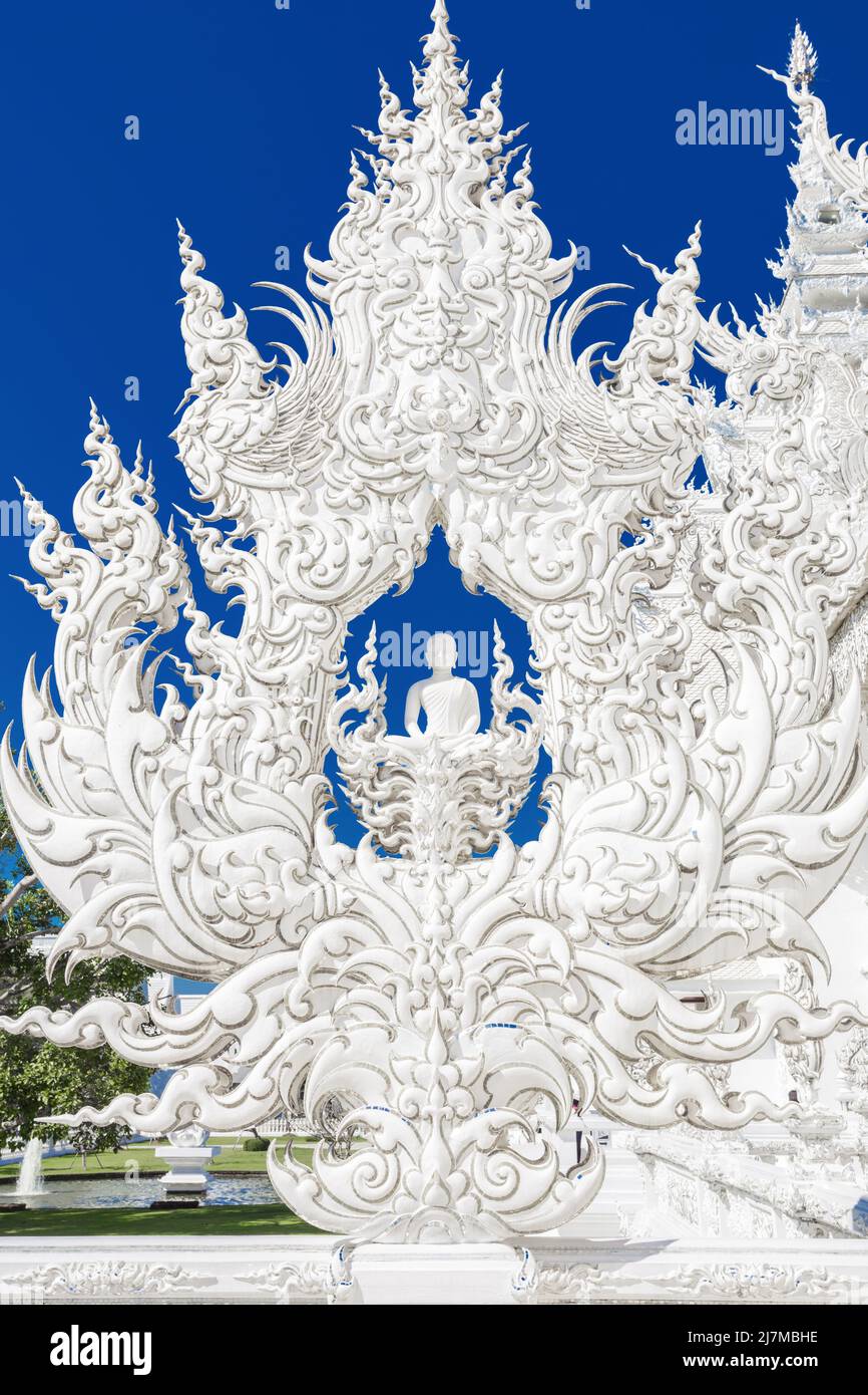 The Wat Rong Khun, aka The White Temple, in Chiang Rai, Thailand Stock ...
