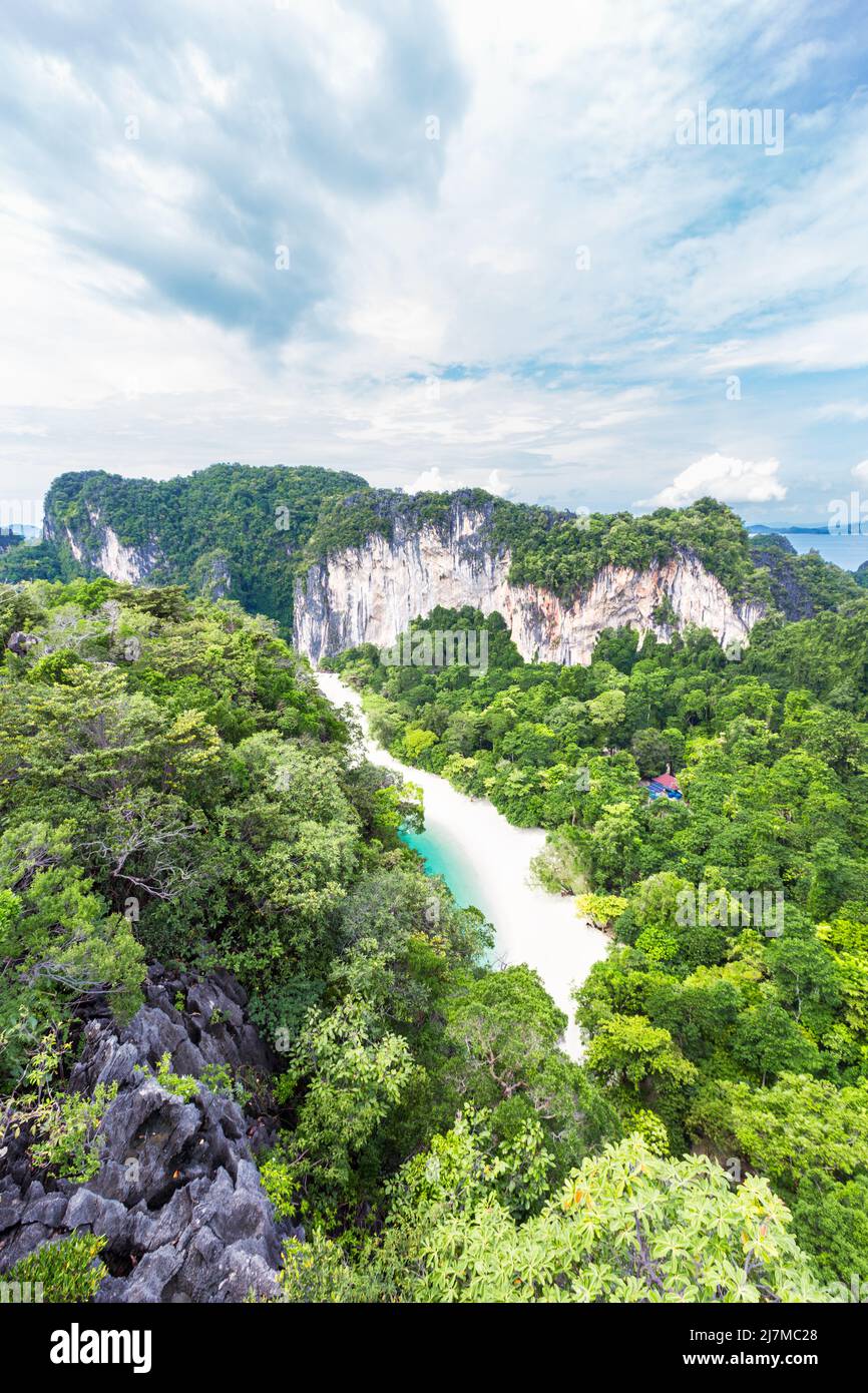 Koh Hong island view point to Beautiful scenery view 360 degree at ...