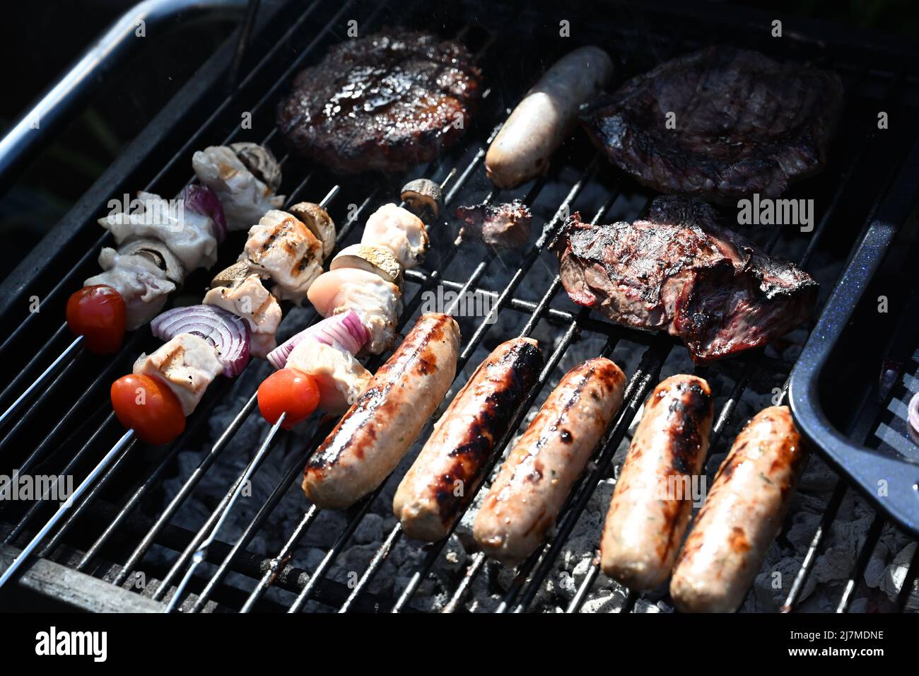 Outdoor barbecue meats hi-res stock photography and images - Alamy