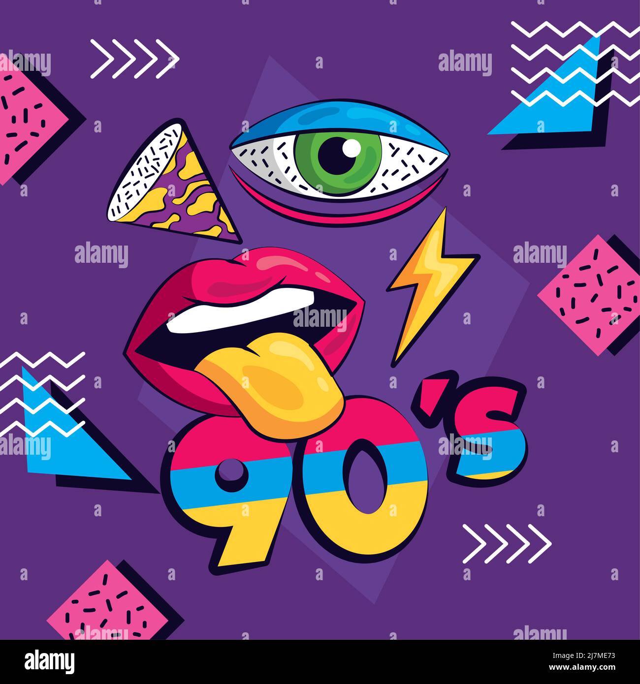 90s nostalgia memphis style poster Stock Vector Image & Art - Alamy