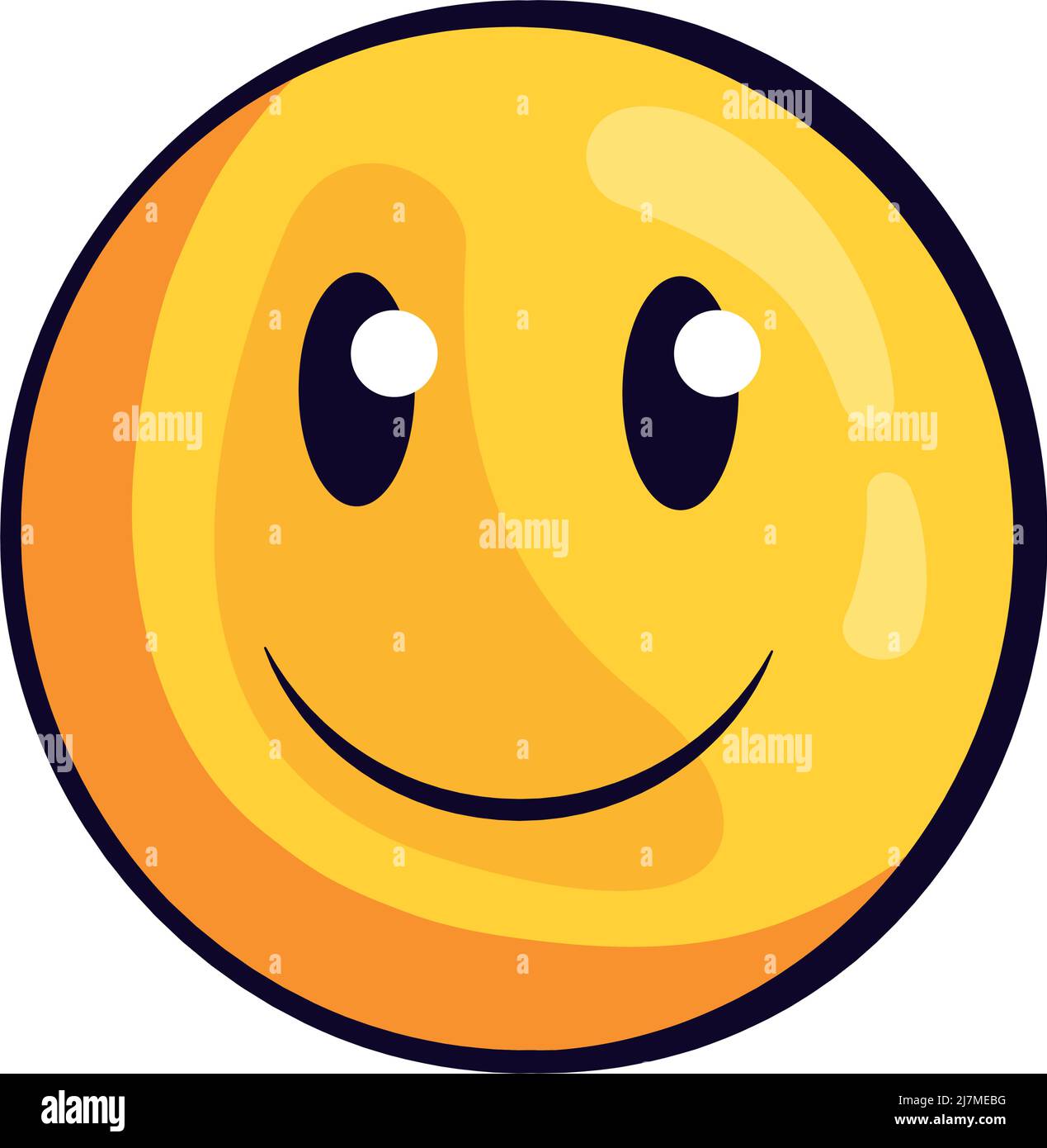 happy face emoji retro style Stock Vector Image & Art - Alamy