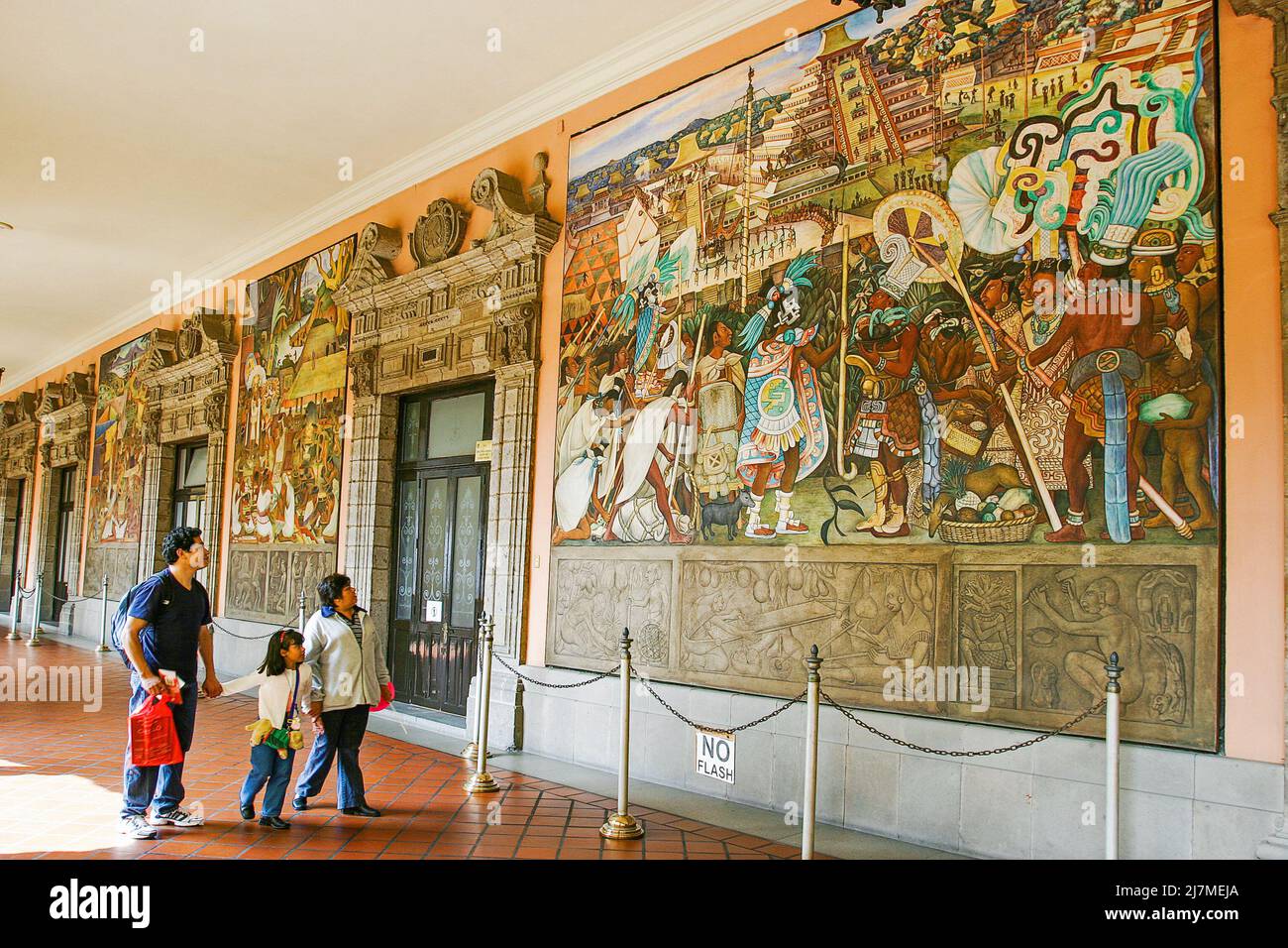Aztec history murals by Diego Rivera in the National Palace, Palacio ...