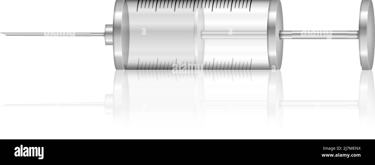 Syringe on a white background. Vector illustration Stock Vector Image ...