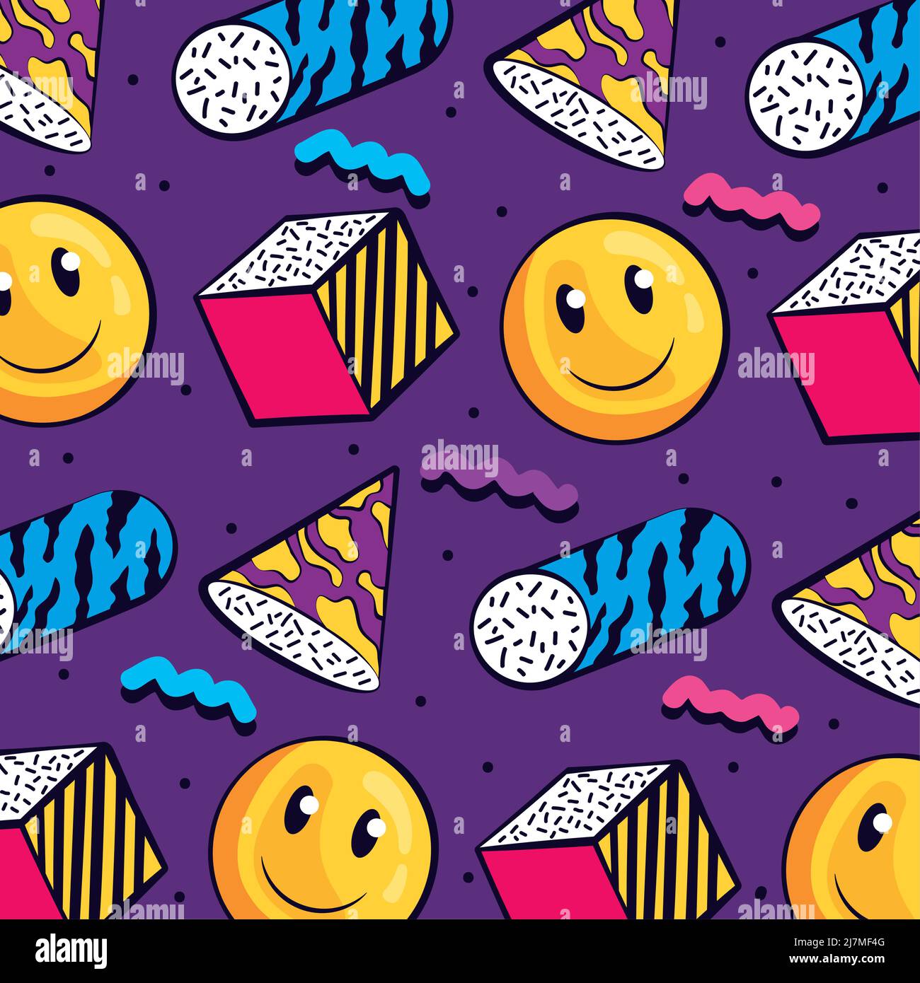 90s nostalgia pattern retro style Stock Vector Image & Art - Alamy