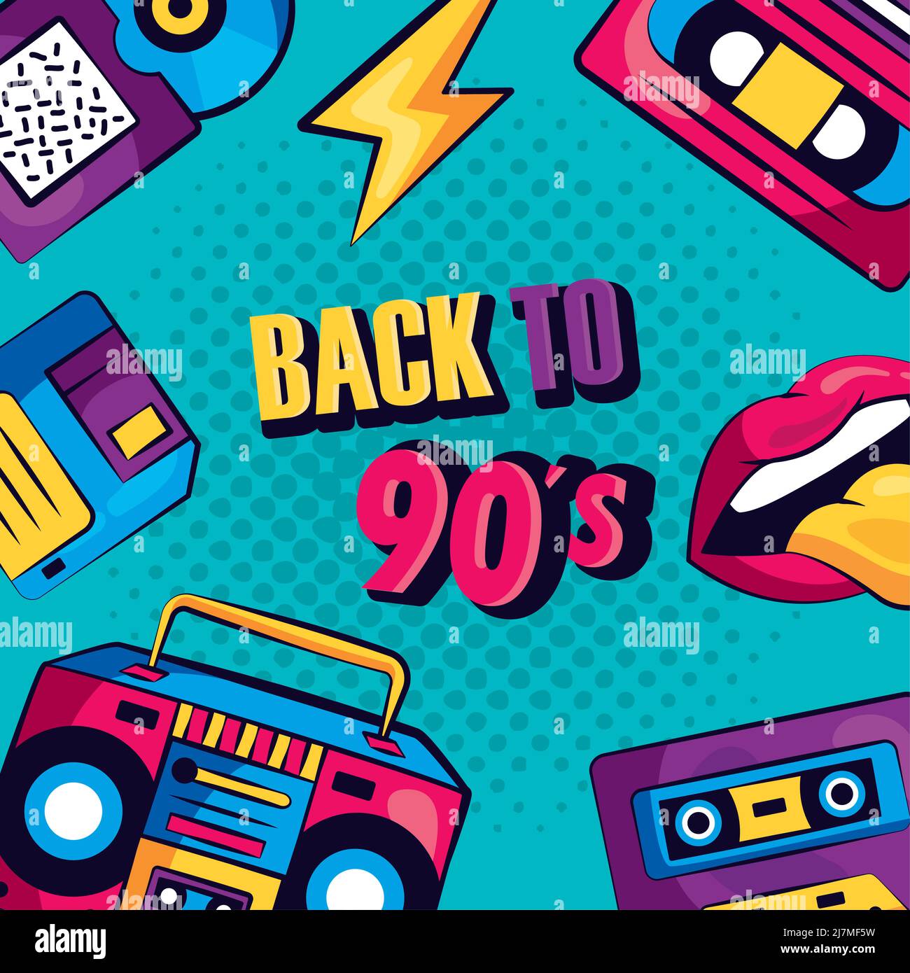 back to 90s frame retro style Stock Vector Image & Art - Alamy