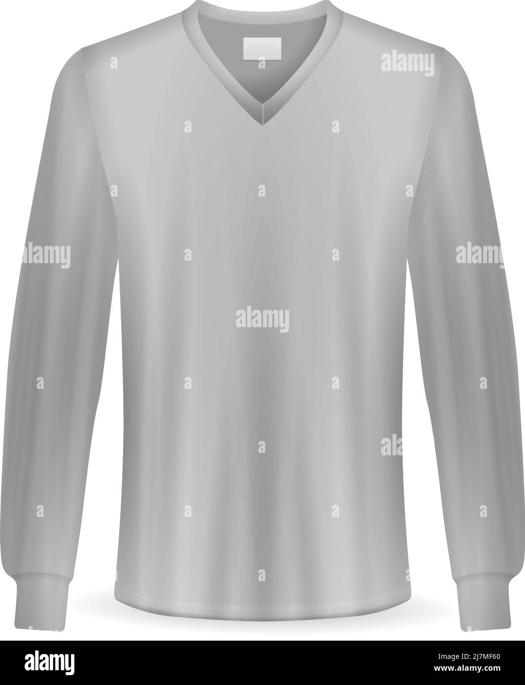 T-shirt long sleeve on a white background. Vector illustration Stock ...