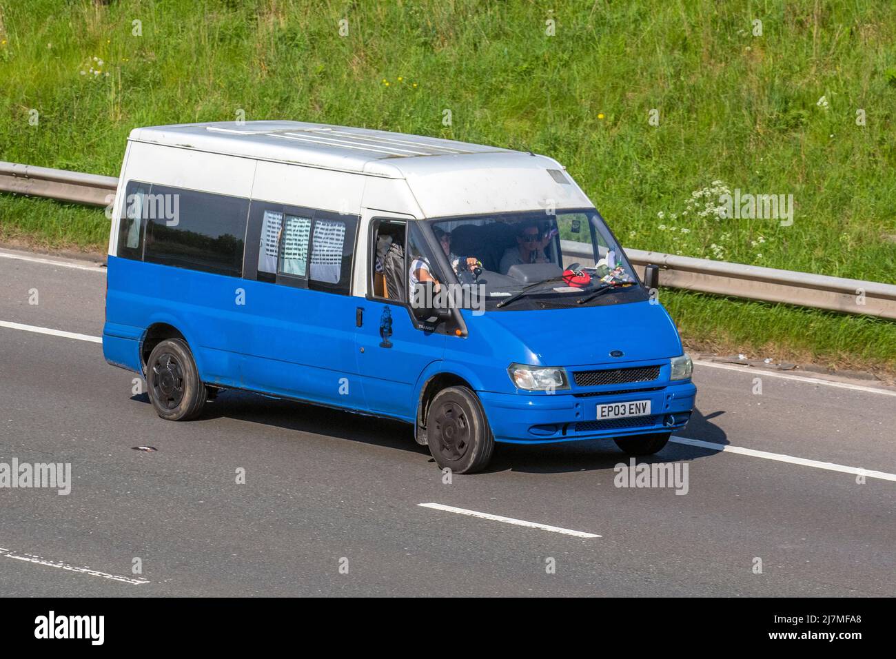 2003 blue white Ford Transit 17 STR BUS 2402cc diesel 5 speed manual ...