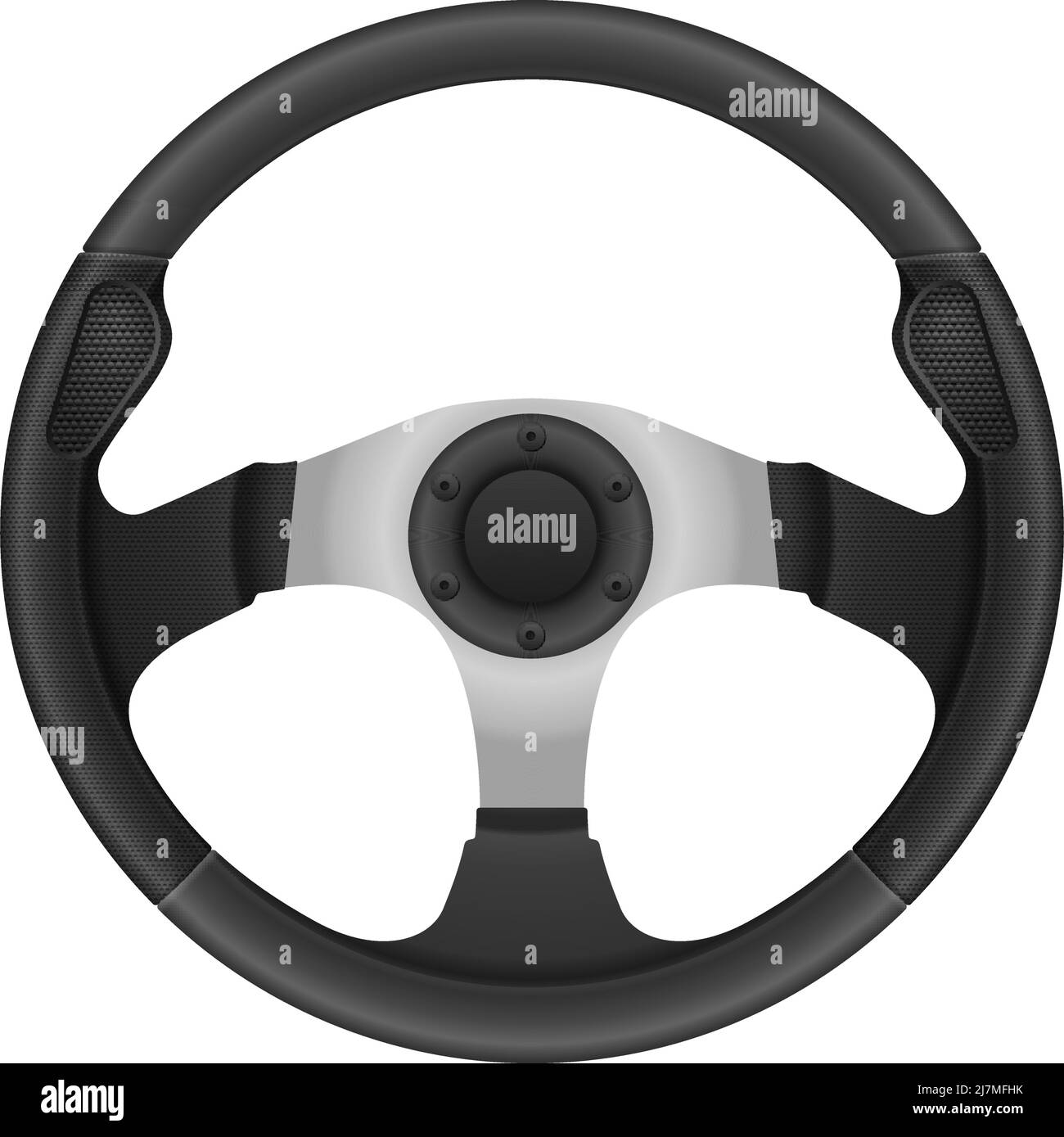 Car steering wheel on a white background. Vector illustration Stock ...