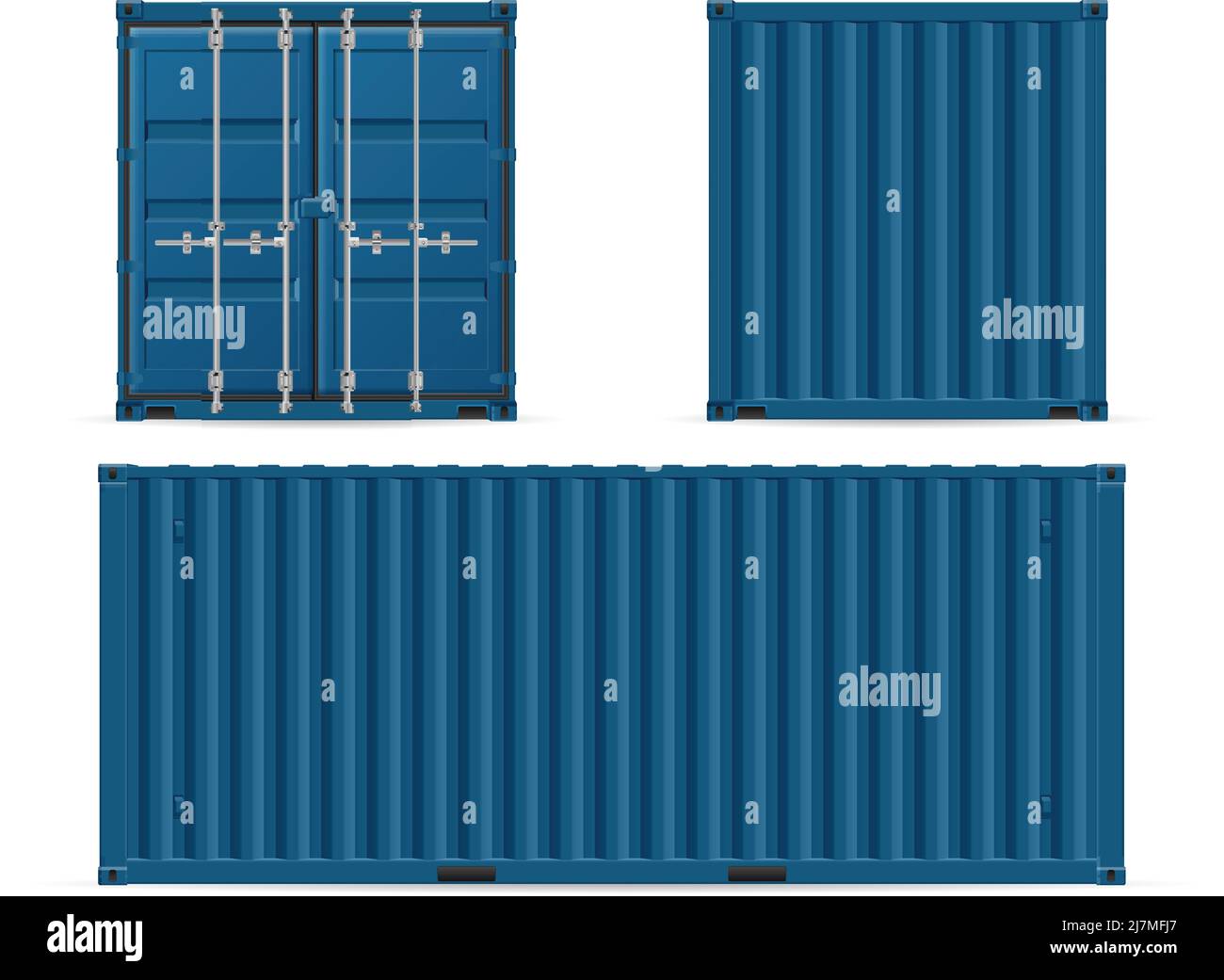 Cargo container set on a white background. Vector illustration Stock Vector Image & Art - Alamy