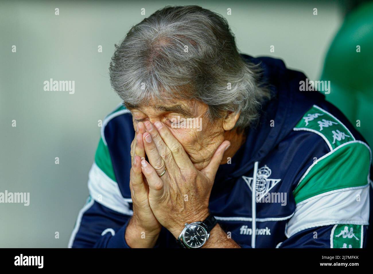 Real Betis head coach Manuel Pellegrini during the La Liga match ...