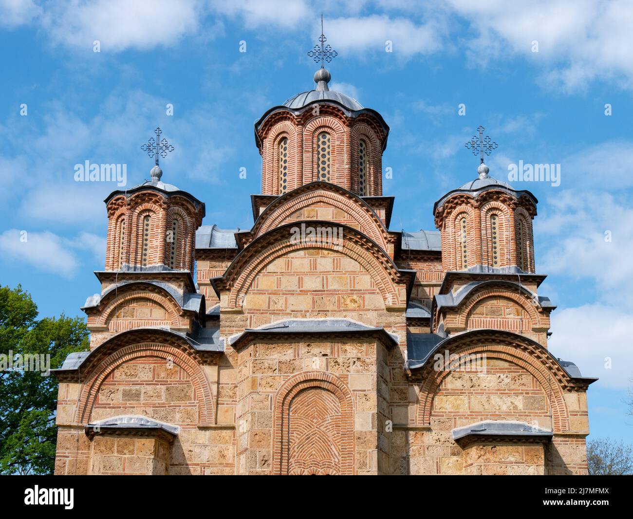 Serbian Orthodox Gračanica Monastery in Kosovo on a sunny morning Stock ...