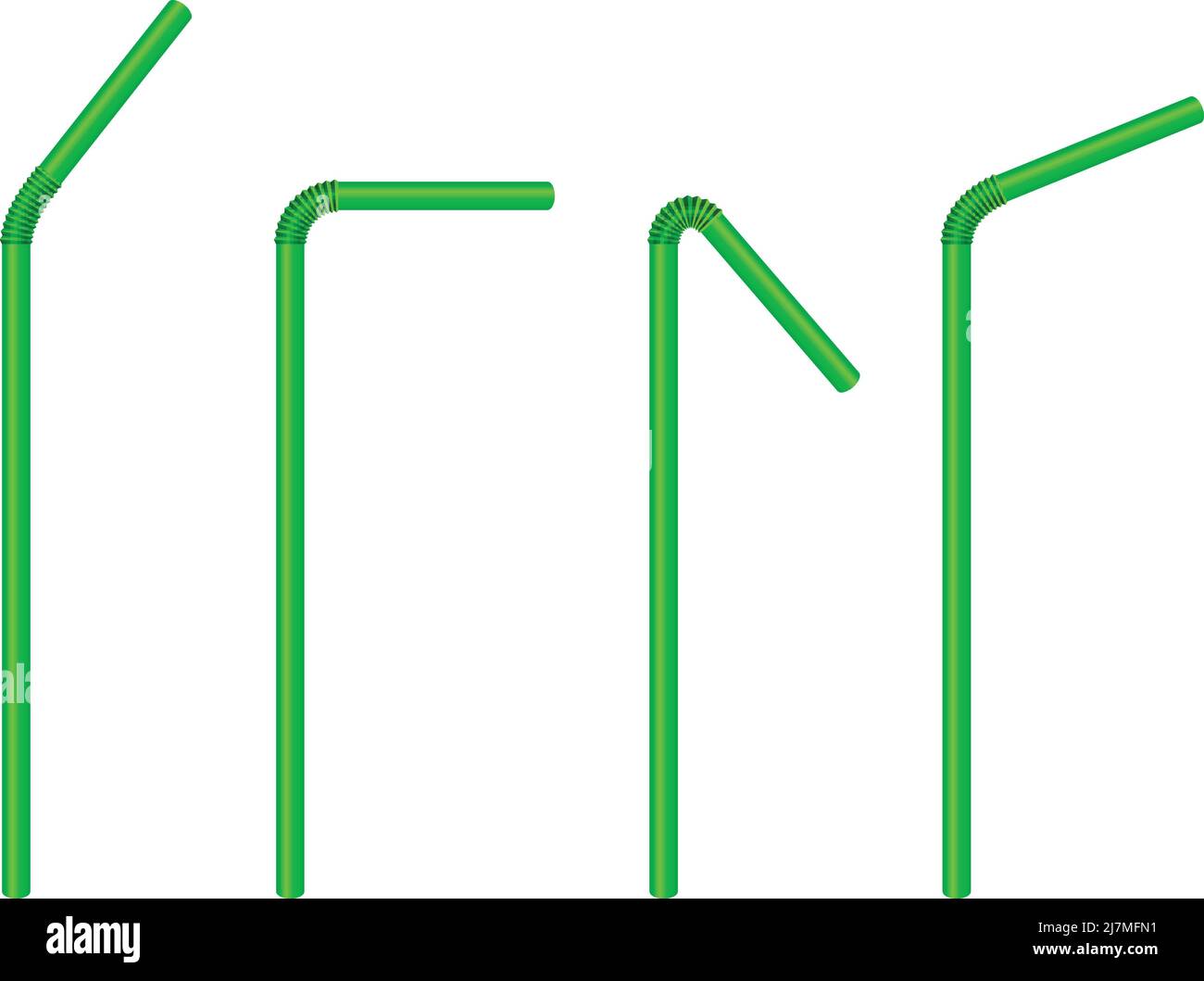 Drinking straw set on a white background. Vector illustration Stock ...