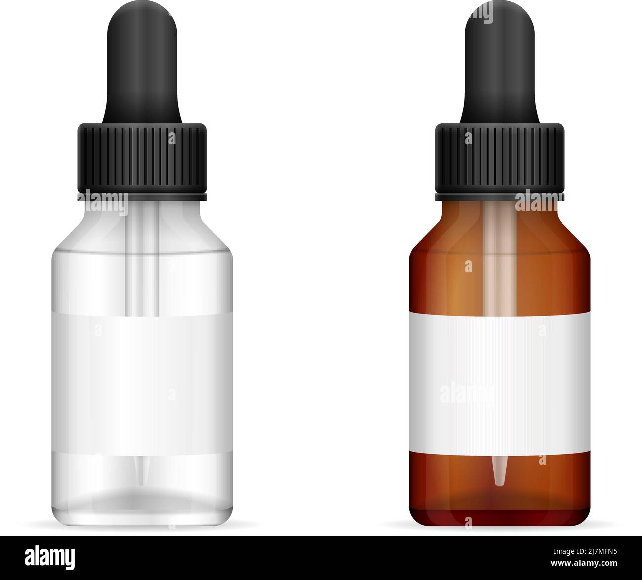 Glass medical bottle set on a white background. Vector illustration ...