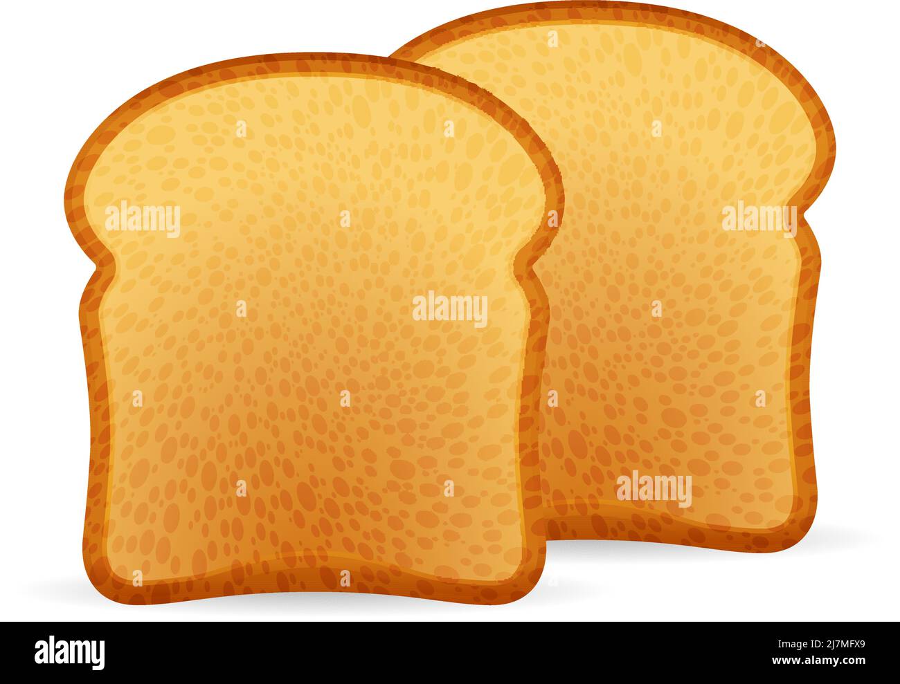Bread toasts on a white background. Vector illustration Stock Vector ...