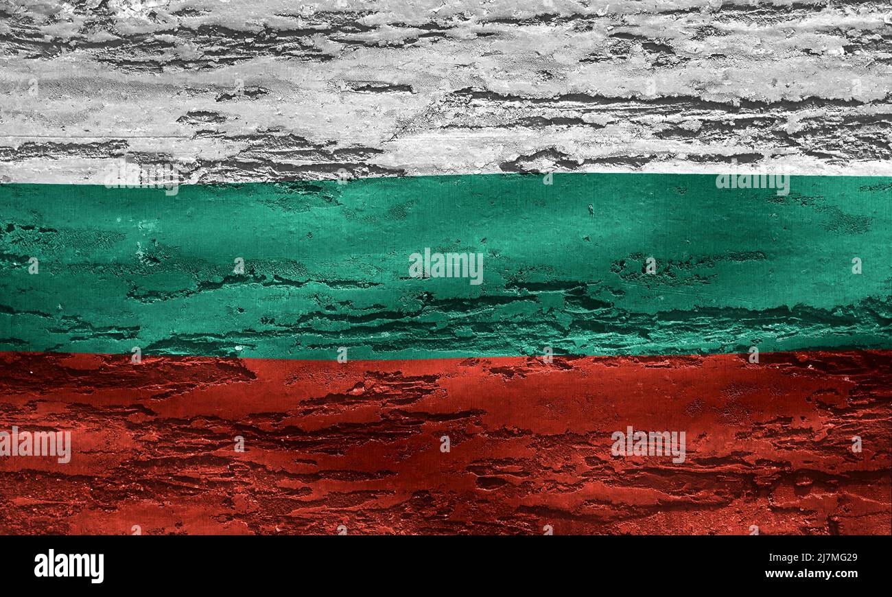 Bulgaria flag - realistic waving fabric flag Stock Photo - Alamy