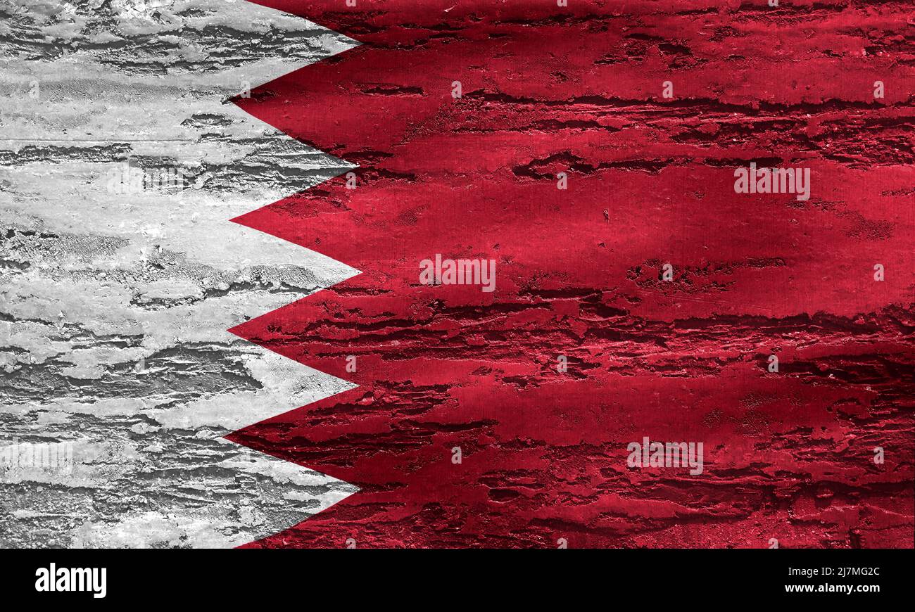 Bahrain flag - realistic waving fabric flag Stock Photo - Alamy