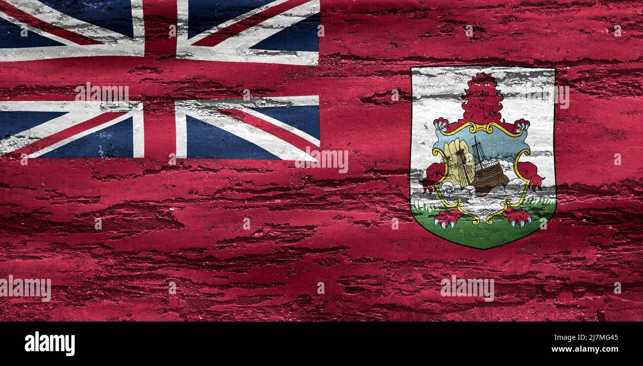Bermuda flag - realistic waving fabric flag Stock Photo - Alamy