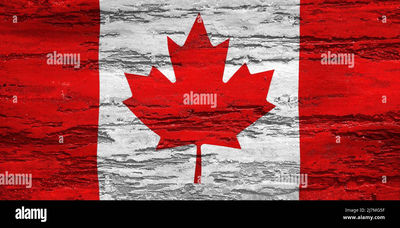 Canada flag - realistic waving fabric flag Stock Photo - Alamy