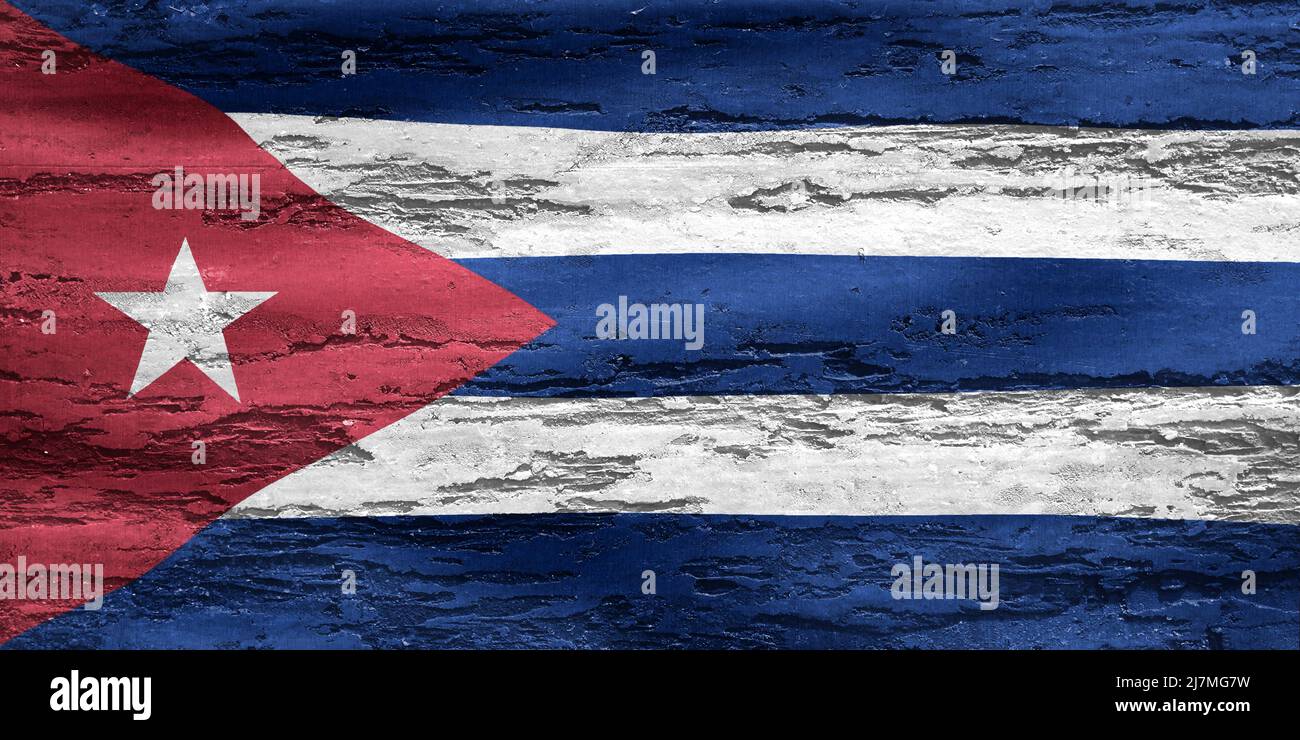 Cuba flag - realistic waving fabric flag Stock Photo - Alamy