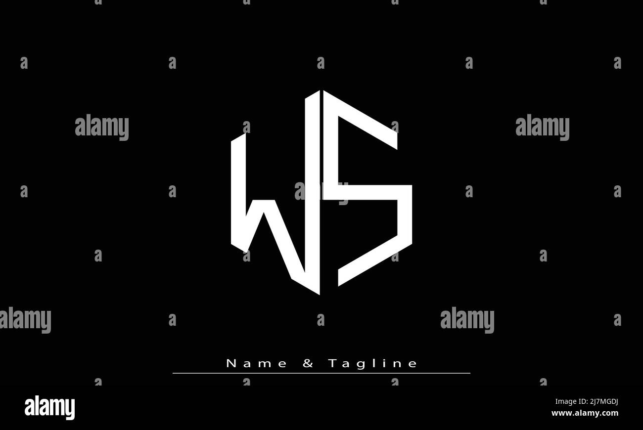 Alphabet letters Initials Monogram logo WS , SW Stock Vector Image ...
