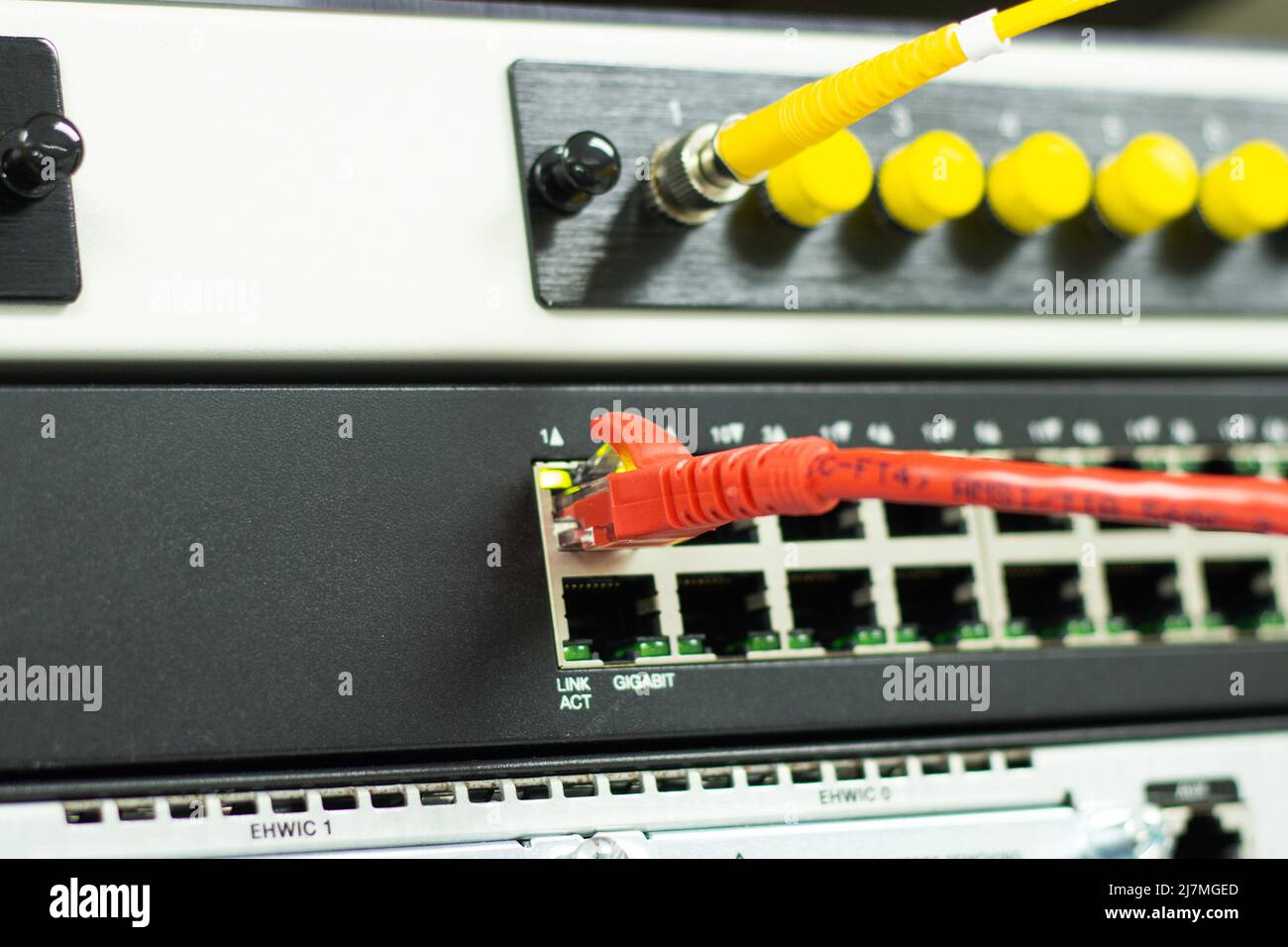 The network cables to connect the port of a switch to connect internet ...