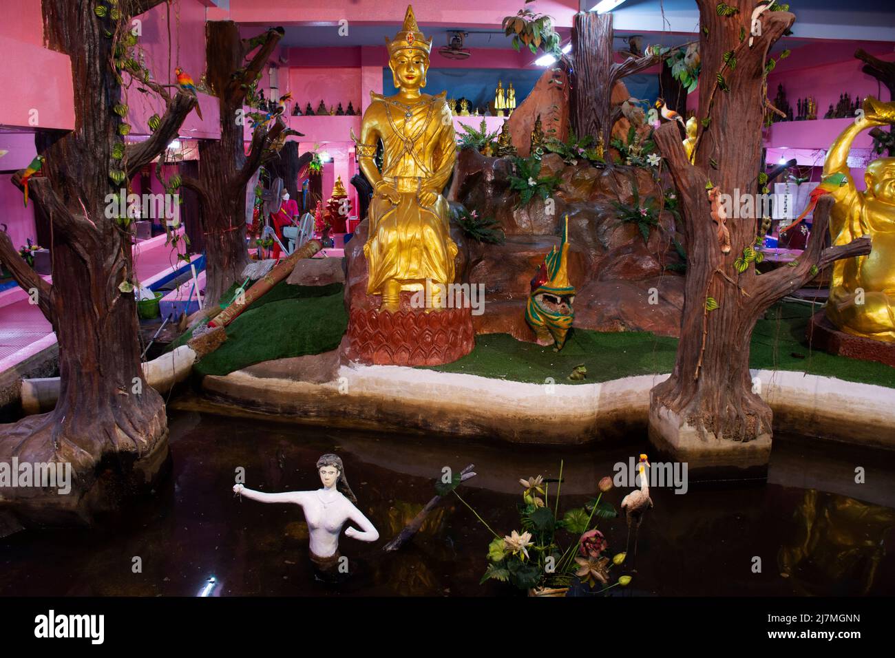Ancient architecture deity angel statue and antique building ubosot of ...