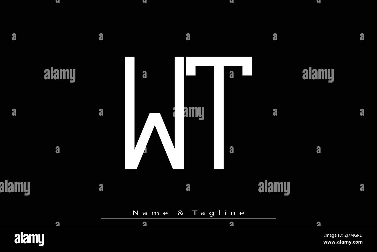 Alphabet letters Initials Monogram logo WT , TW Stock Vector Image ...