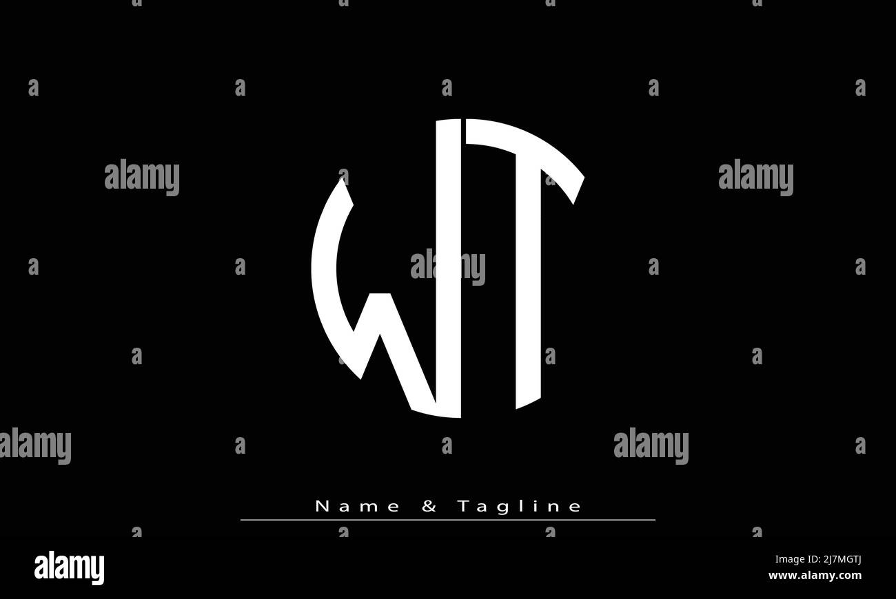 Wt modern logo Stock Vector Images - Alamy