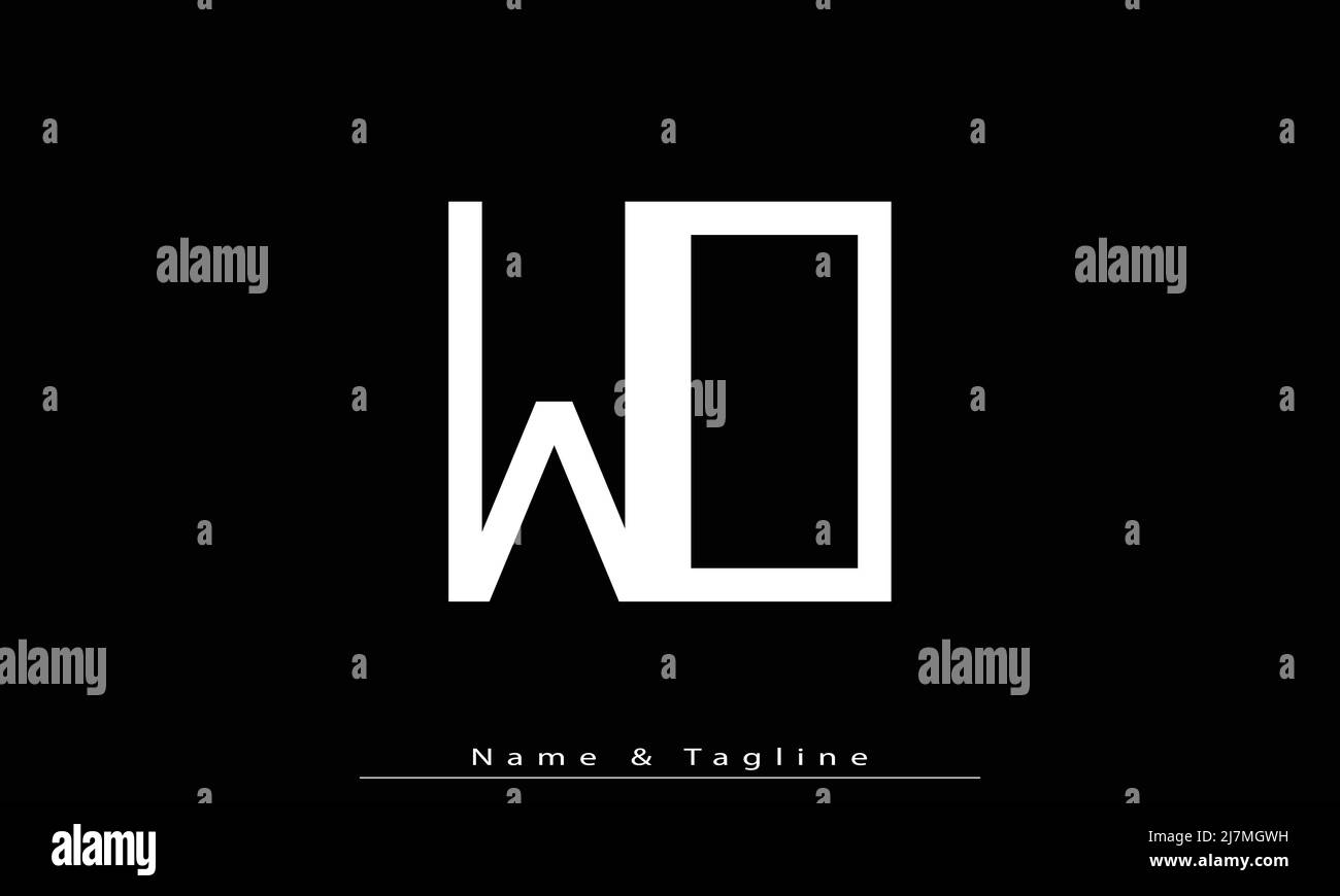 Alphabet letters Initials Monogram logo WO , OW Stock Vector Image ...