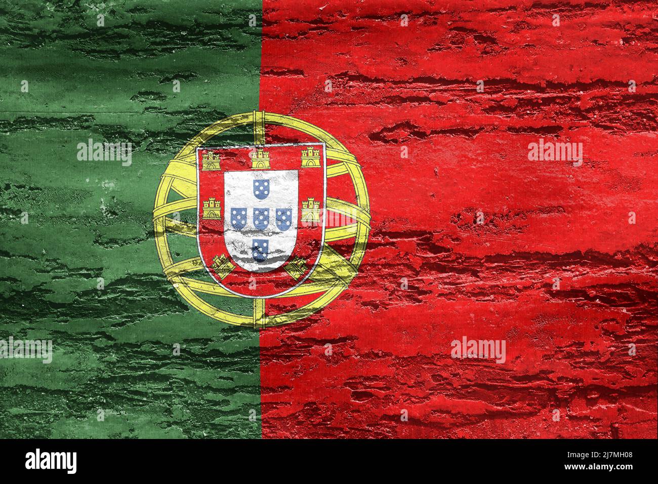 Portugal flag - realistic waving fabric flag Stock Photo - Alamy