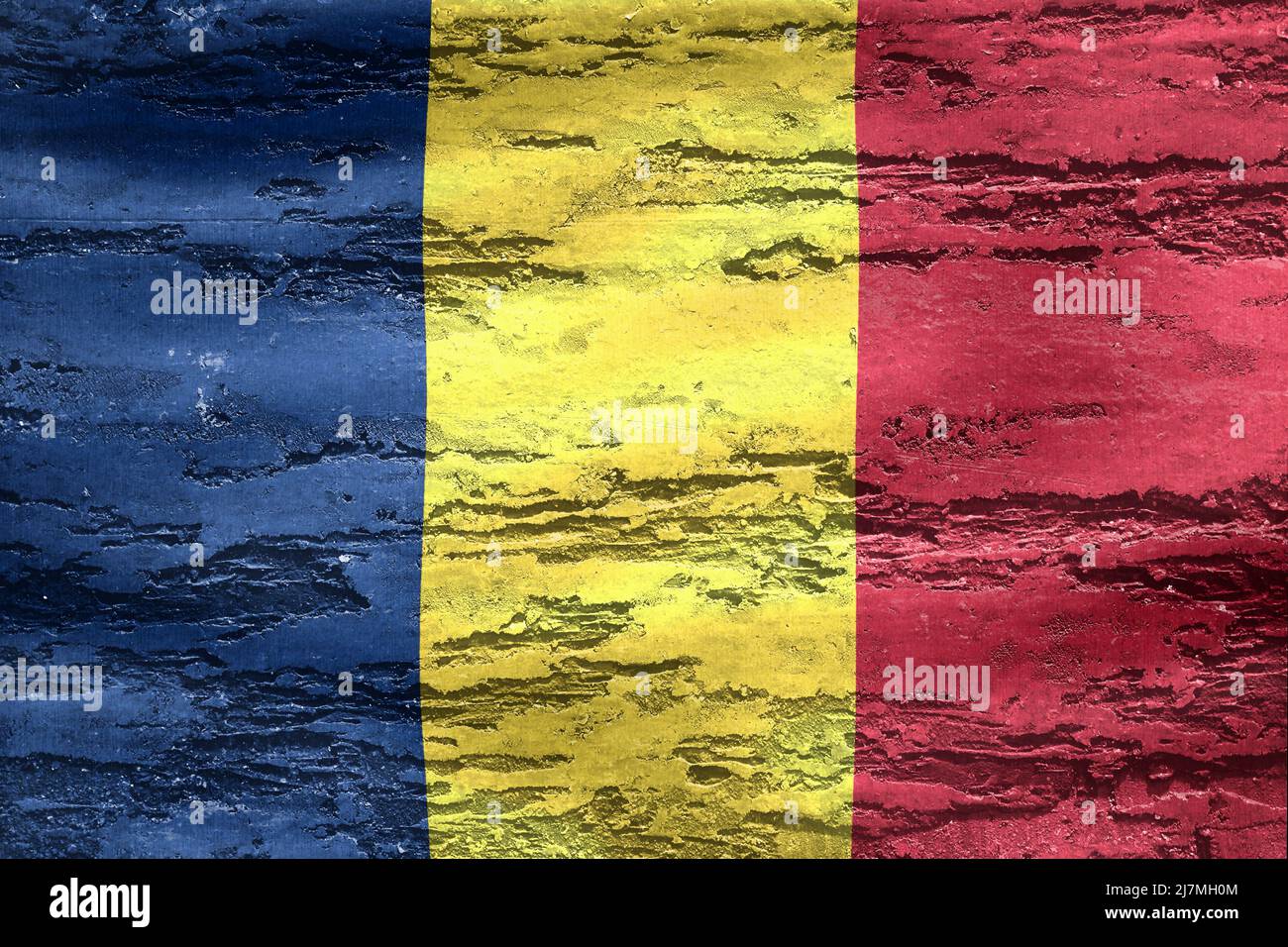 Romania flag - realistic waving fabric flag Stock Photo - Alamy