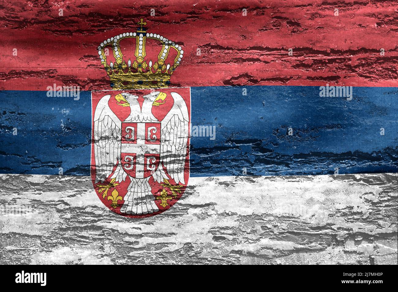 Serbia flag - realistic waving fabric flag Stock Photo - Alamy