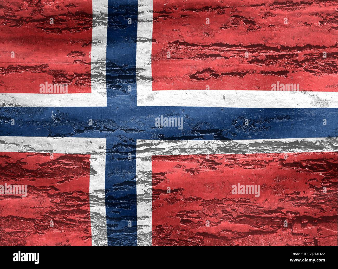 3D-Illustration of a Svalbard and Jan Mayen flag - realistic waving ...