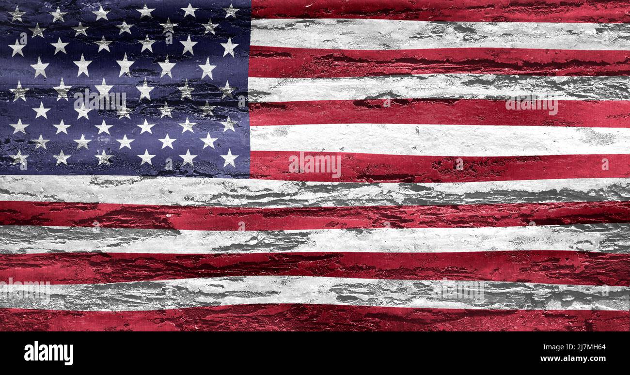 3D-Illustration of a USA flag - realistic waving fabric flag Stock ...