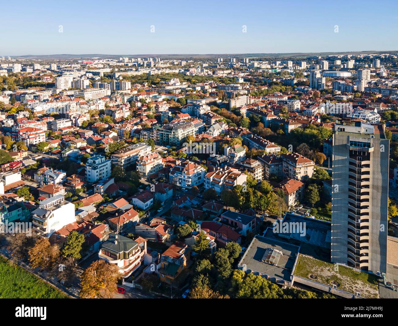 Amazing Aerial view of City of Ruse, Bulgaria Stock Photo - Alamy