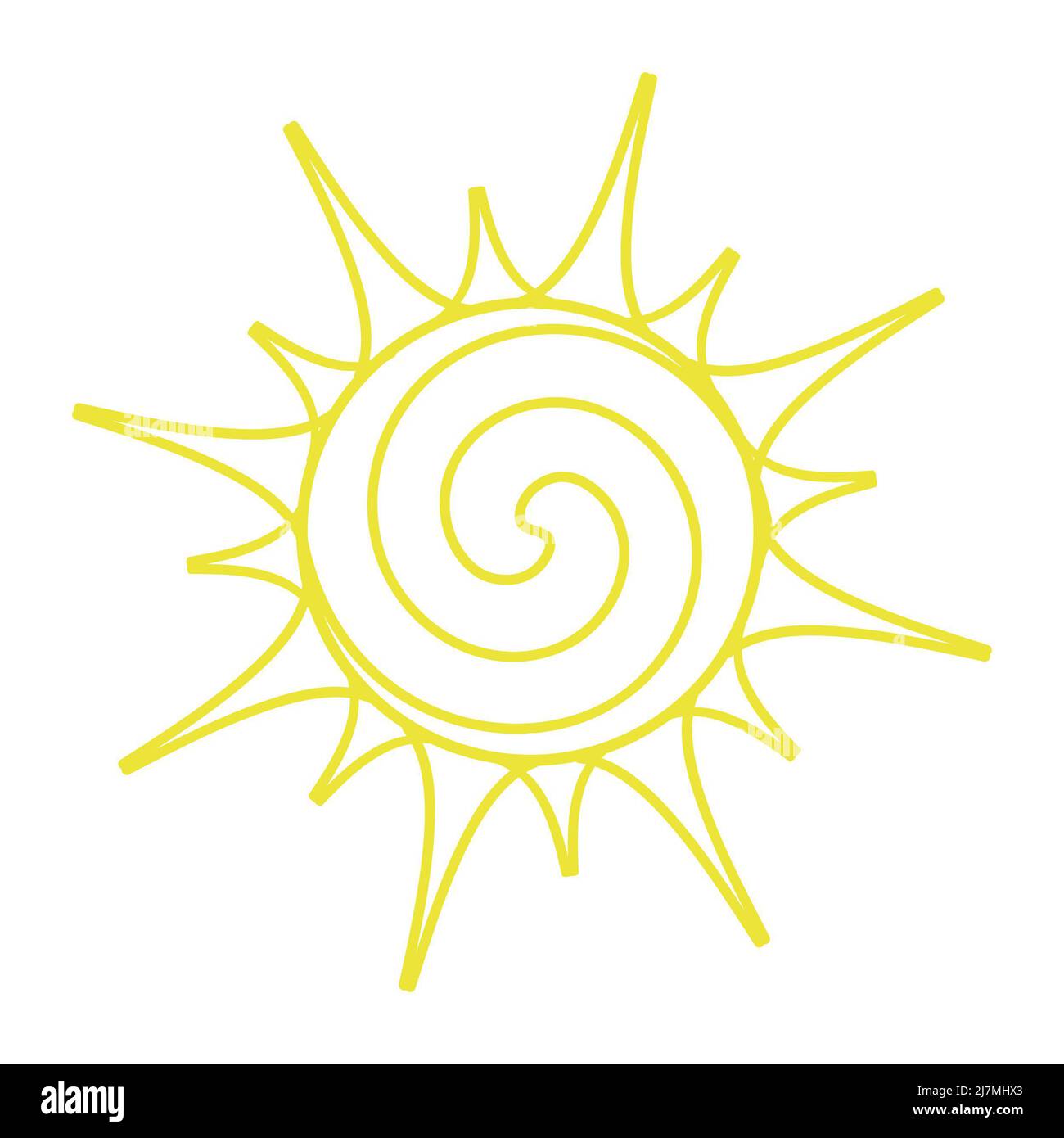 Shining sun illustration Stock Photo - Alamy