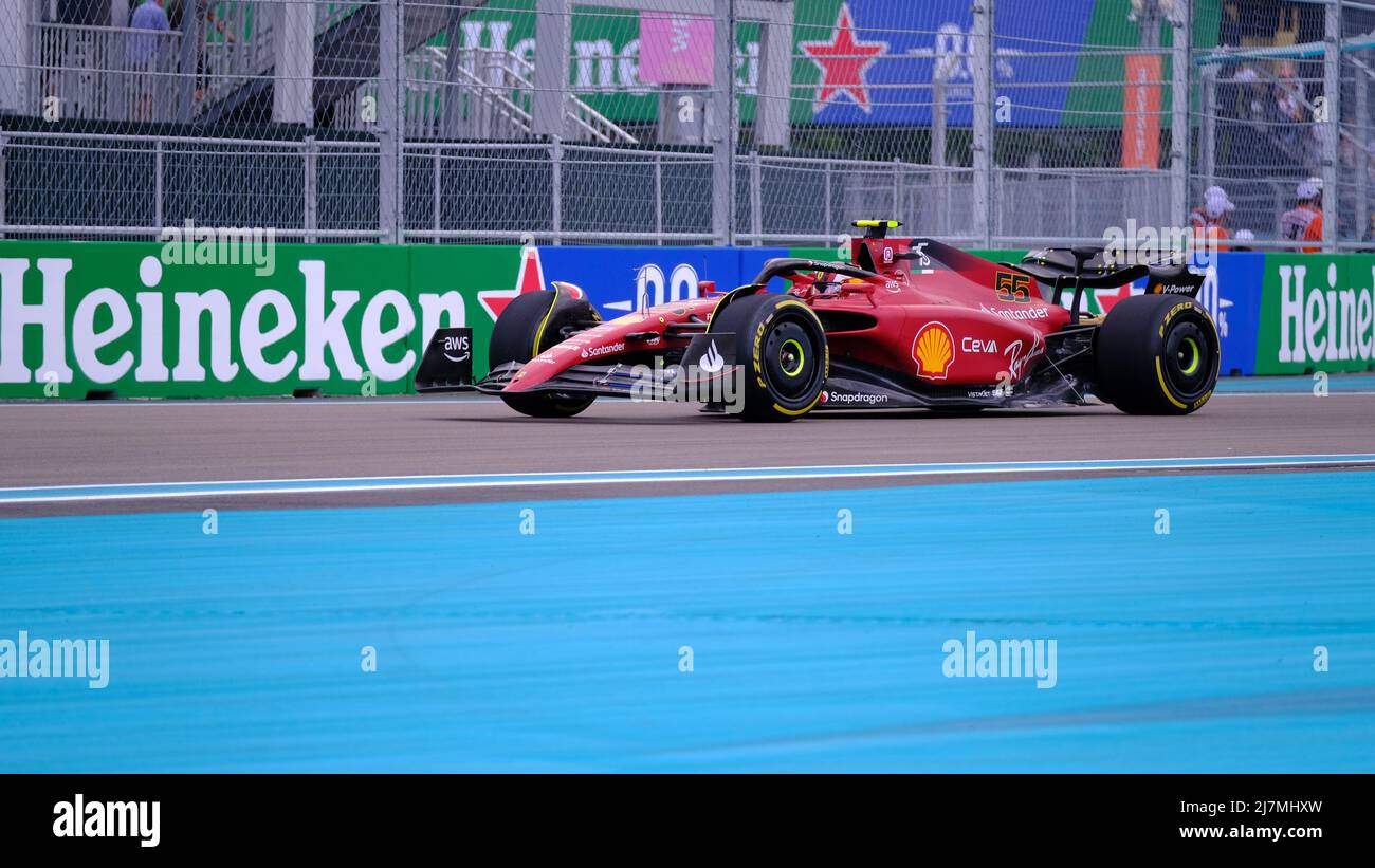 May 6th, 2022: Carlos Sainz, Team Ferrari driver #55 during the Formula ...