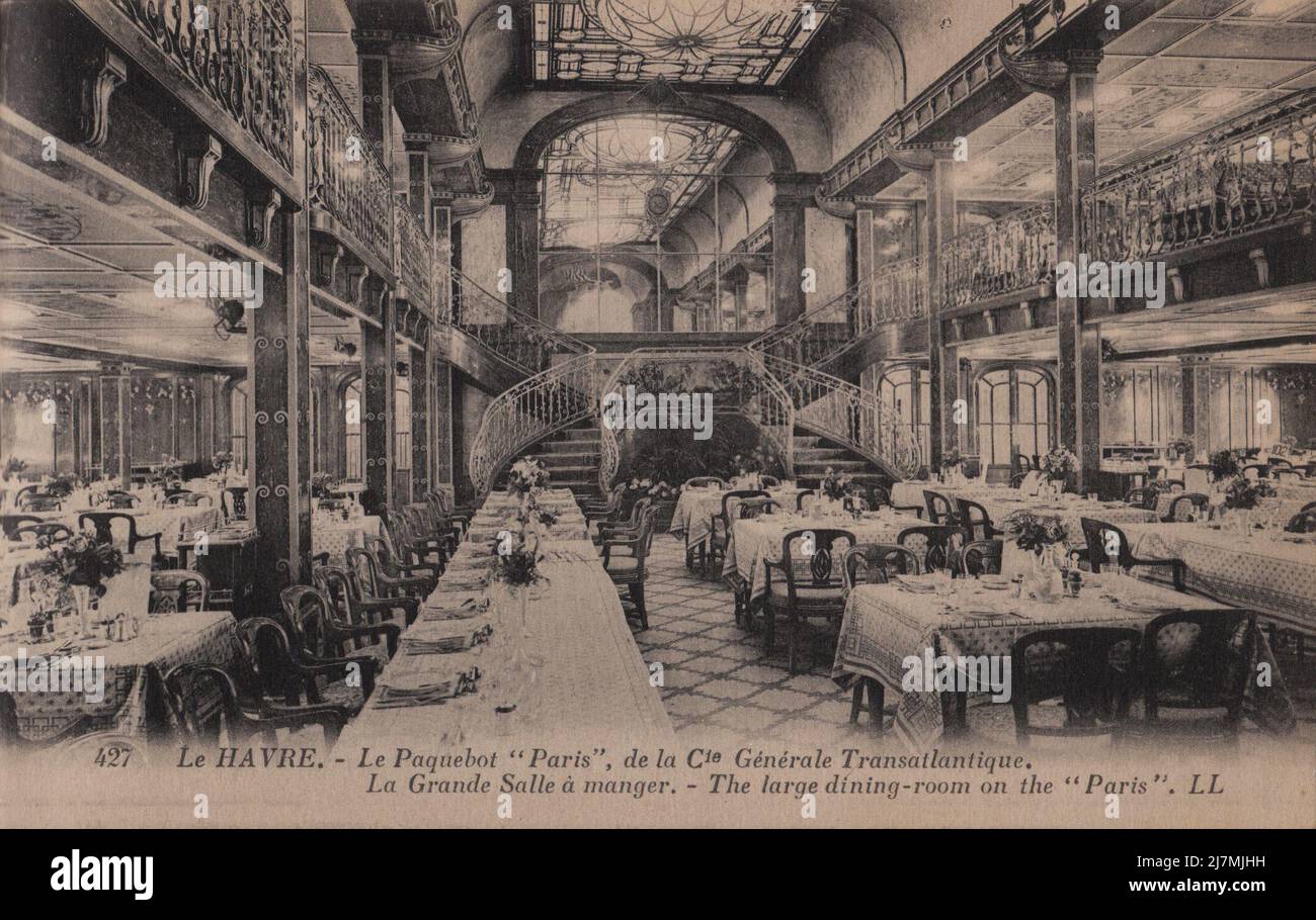 Étienne and Louis-Antonin Neurdein, c.1922, Le Paquebot Paris, French ...
