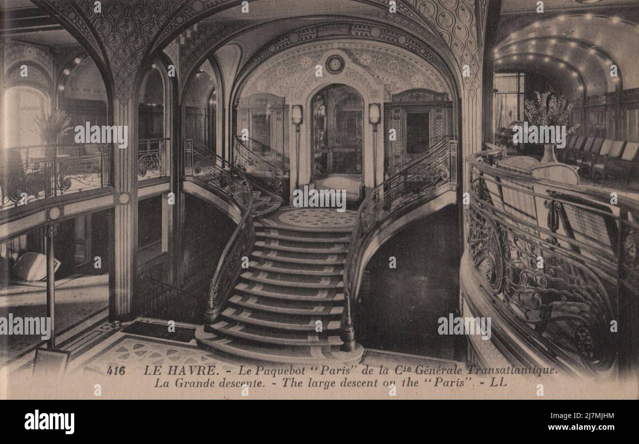 Étienne and Louis-Antonin Neurdein, c.1922, Le Paquebot Paris, French ...